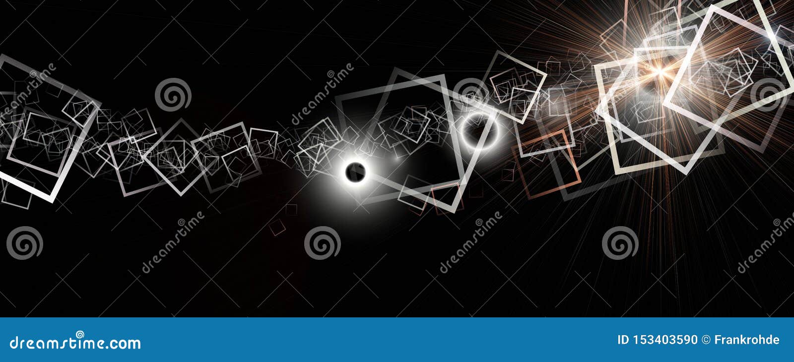 Futuristic Square Panorama Design Illustration with Light Stock ...