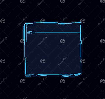 Futuristic Square Shape Border, Vector Information Call Bar Digital ...