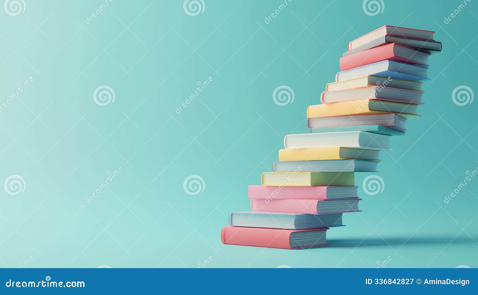 A Futuristic Stack of Books that Effectively Illustrates the Learning ...