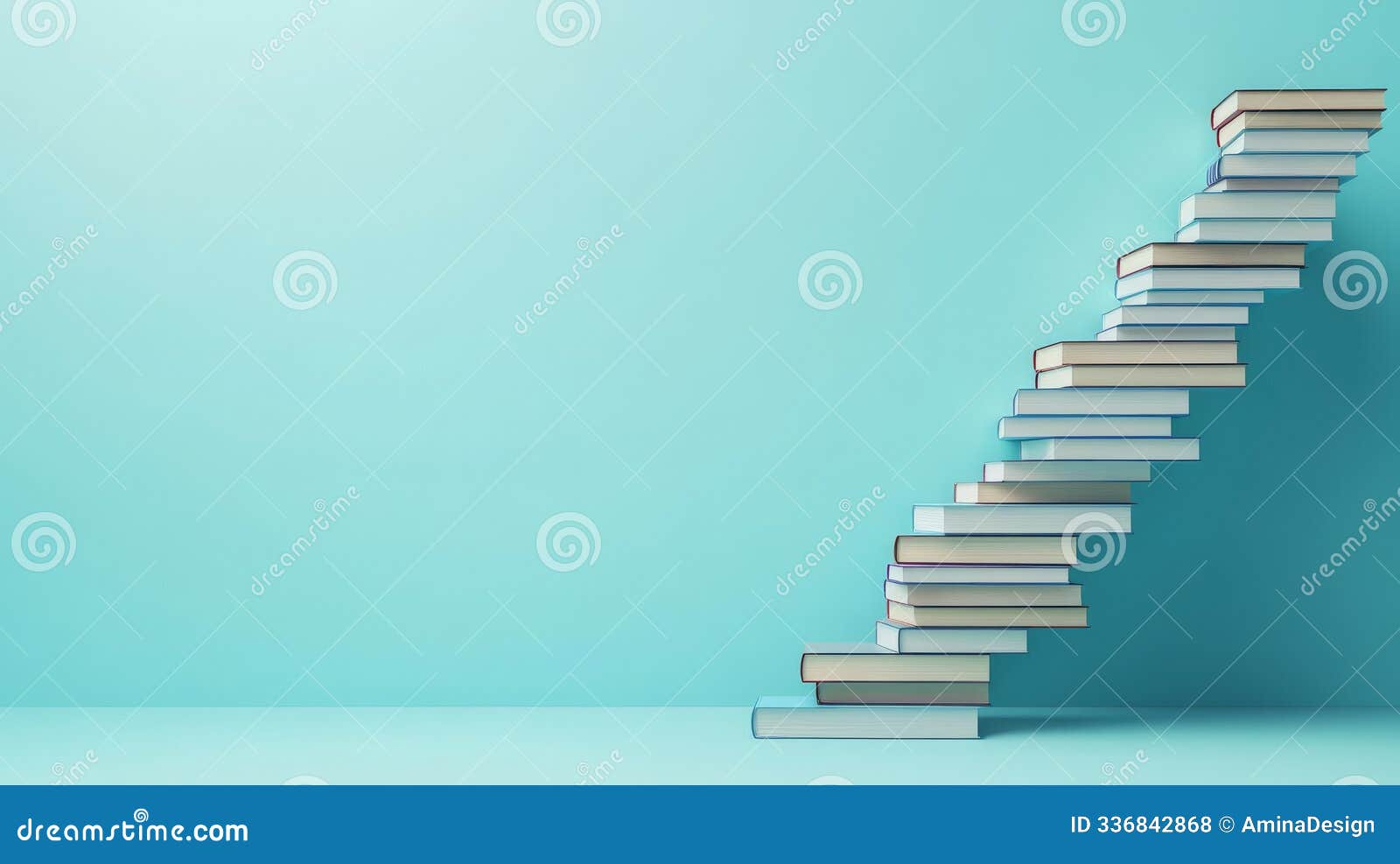 Futuristic Stacked Books Symbolizing the Concept of Learning ...