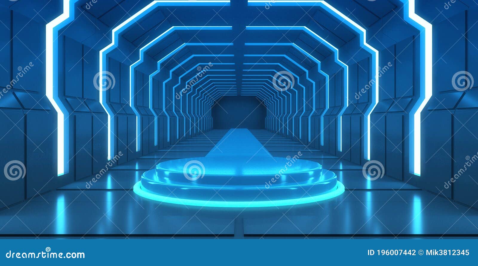 Futuristic stage set stock illustration. Illustration of advertising ...