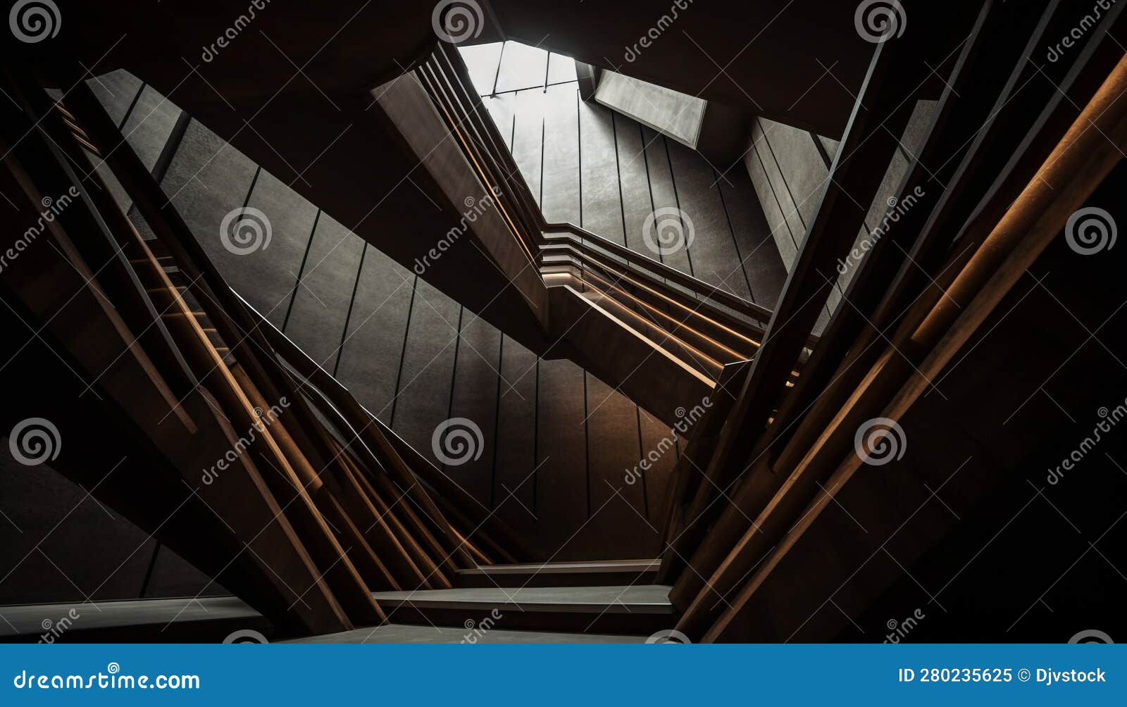 Futuristic Staircase Design with Clean, Elegant Geometric Shapes and ...