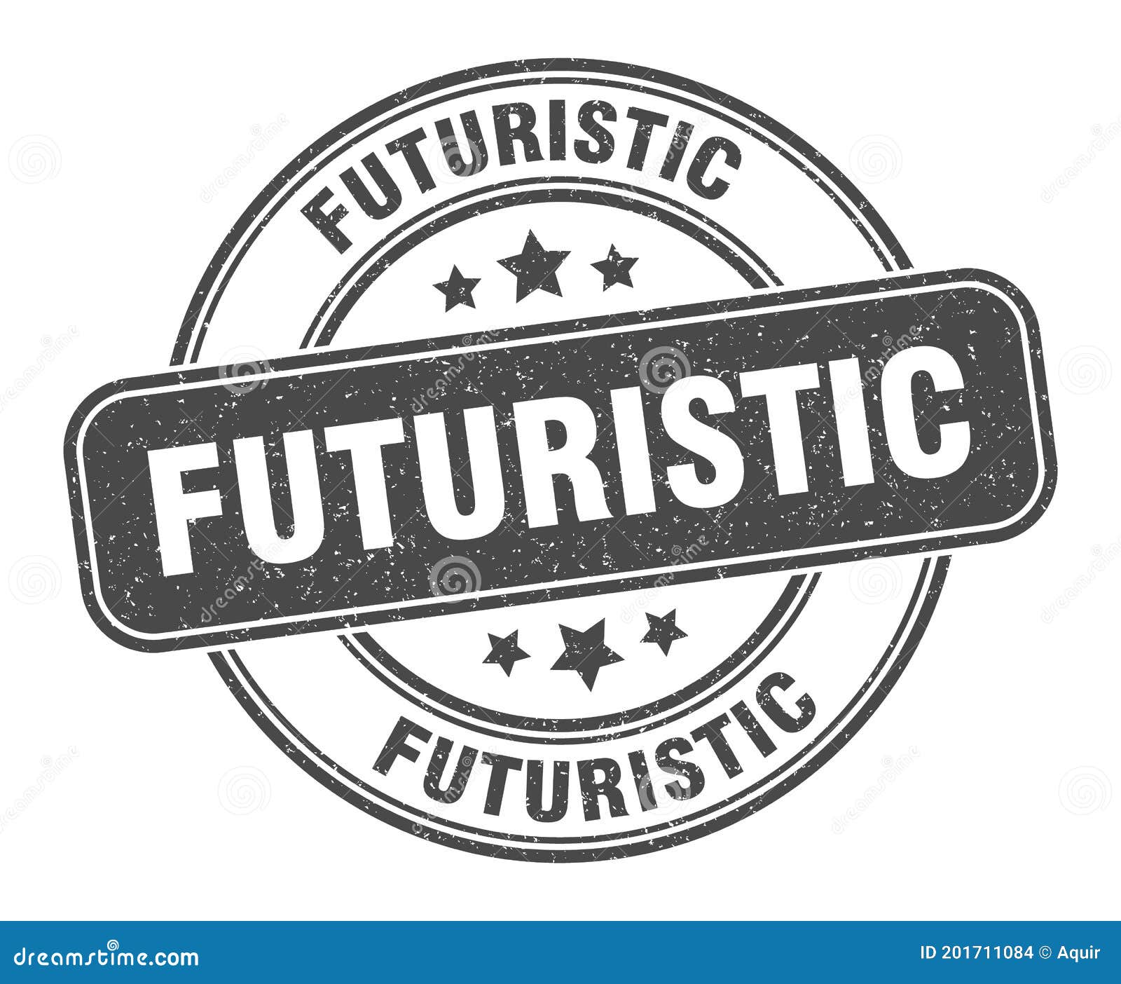 Futuristic Stamp. Futuristic Round Grunge Sign Stock Vector ...