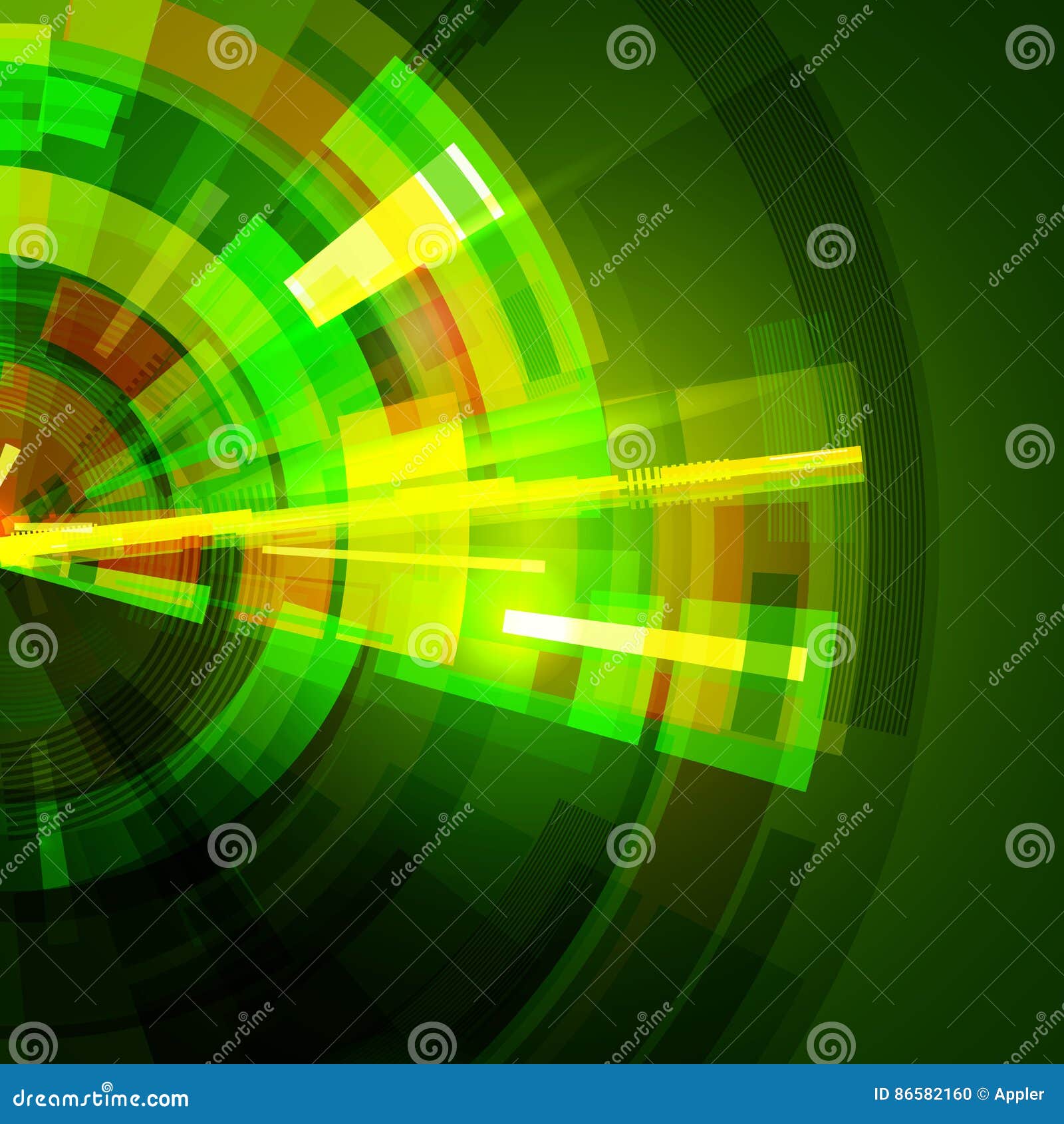 Futuristic Star in Green Color Stock Vector - Illustration of concept ...