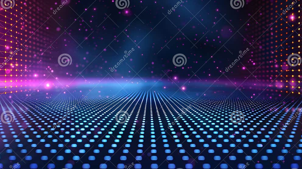 "Futuristic Starry Background with Vertical Lines and Colorful Lights ...