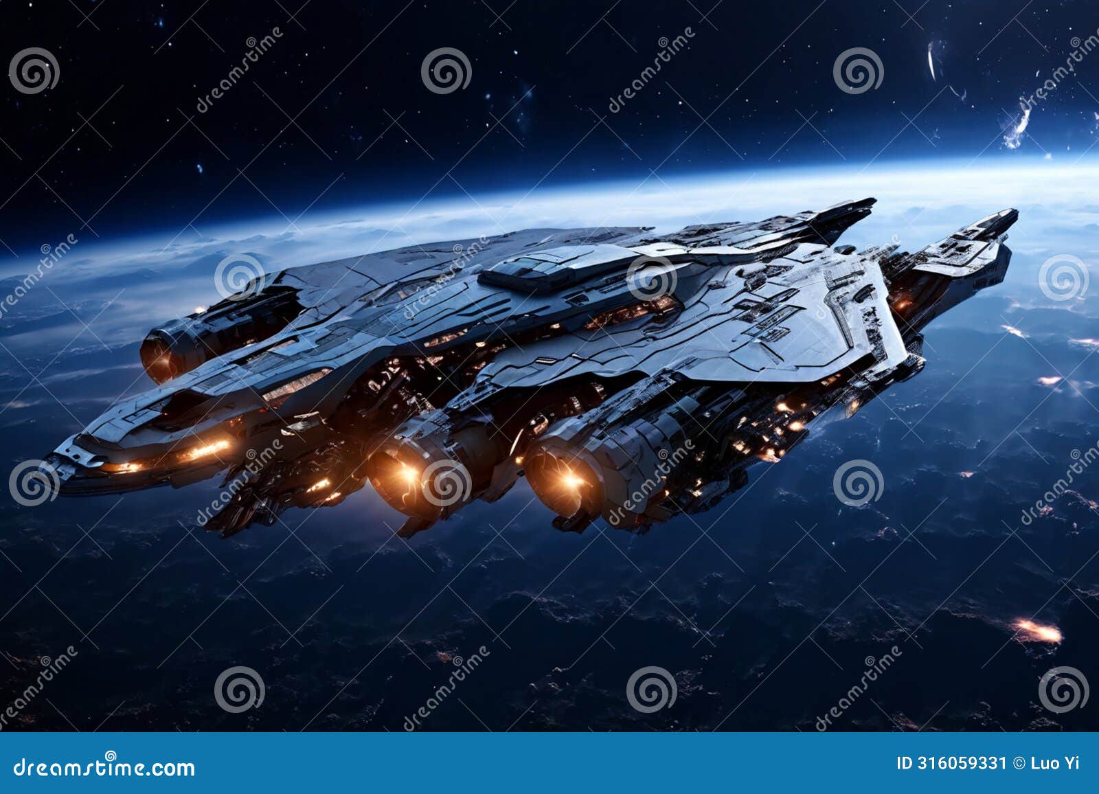 HUD Futuristic Starship Scheme. Spacecraft Cockpit Radar Dashboard ...