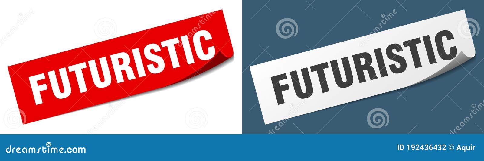 Futuristic Sticker. Futuristic Sign Set Stock Vector - Illustration of ...