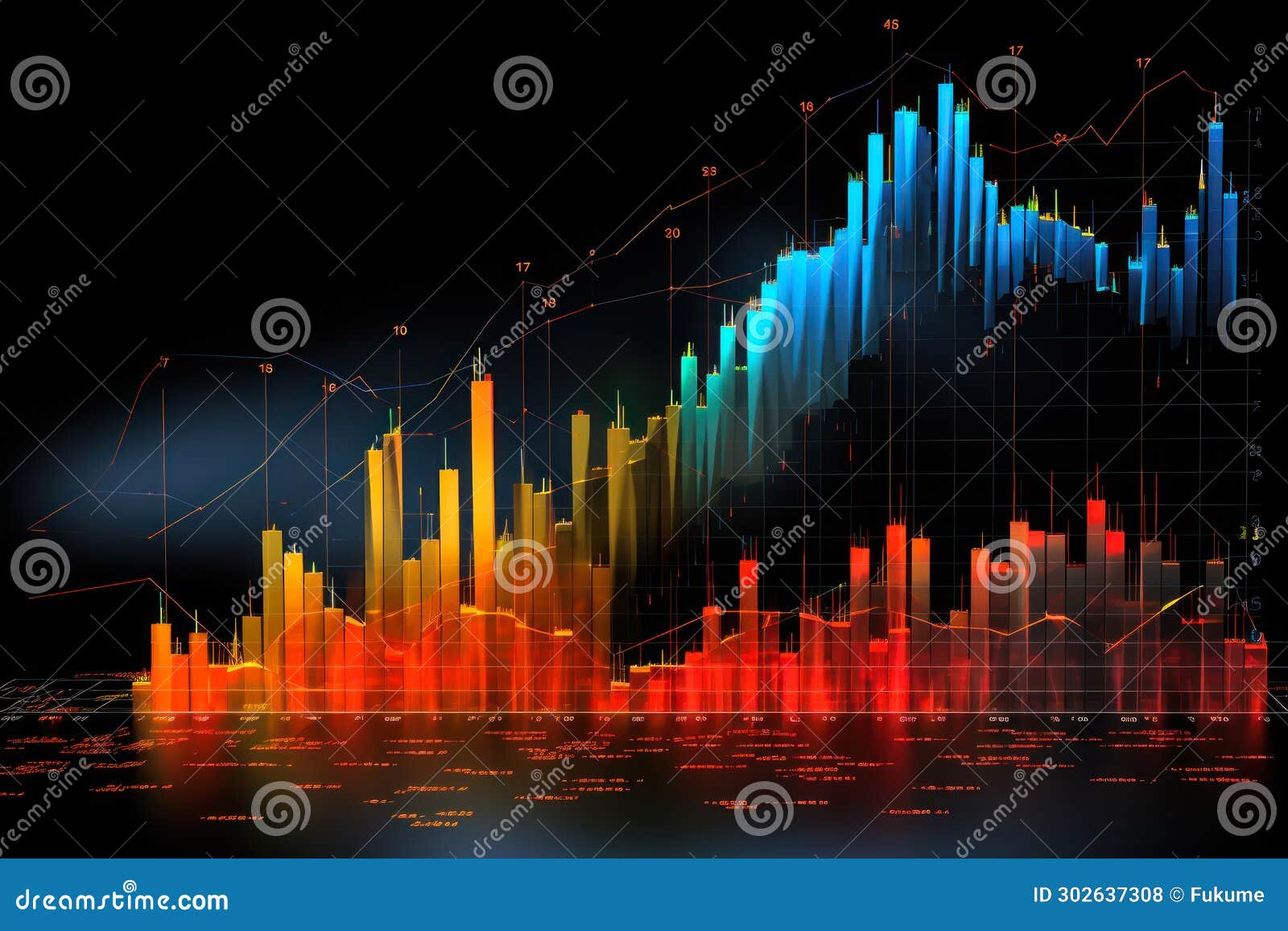 Futuristic Stock Market Data Visualization. Stock Photo - Image of ...