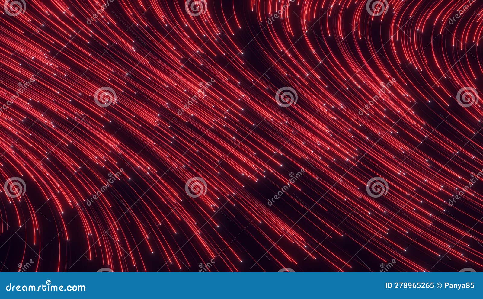 Futuristic Stream of Neon Rays. Particle Trails Background Stock ...