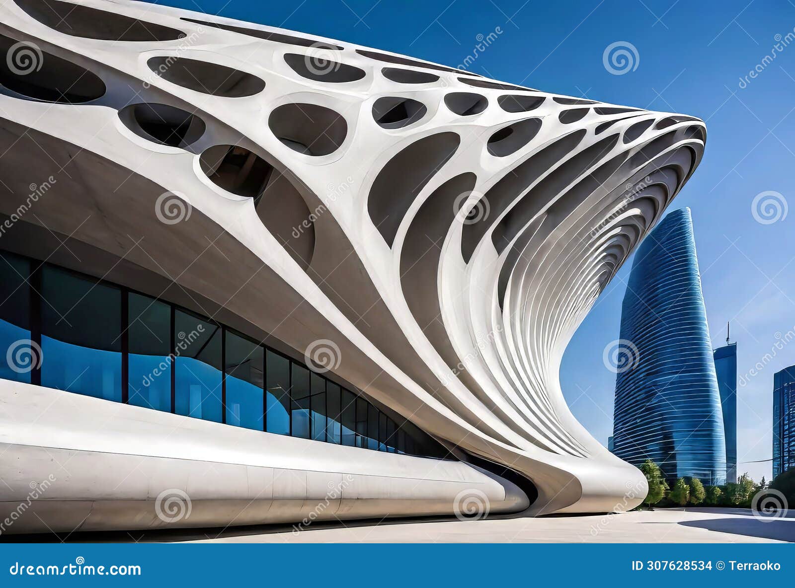 A Futuristic Striking Architectural Masterpiece, a Concrete Building ...