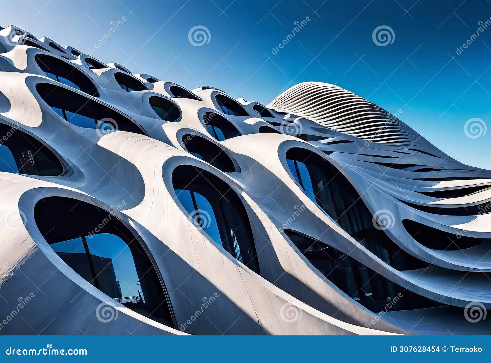 A Futuristic Striking Architectural Masterpiece, a Concrete Building ...
