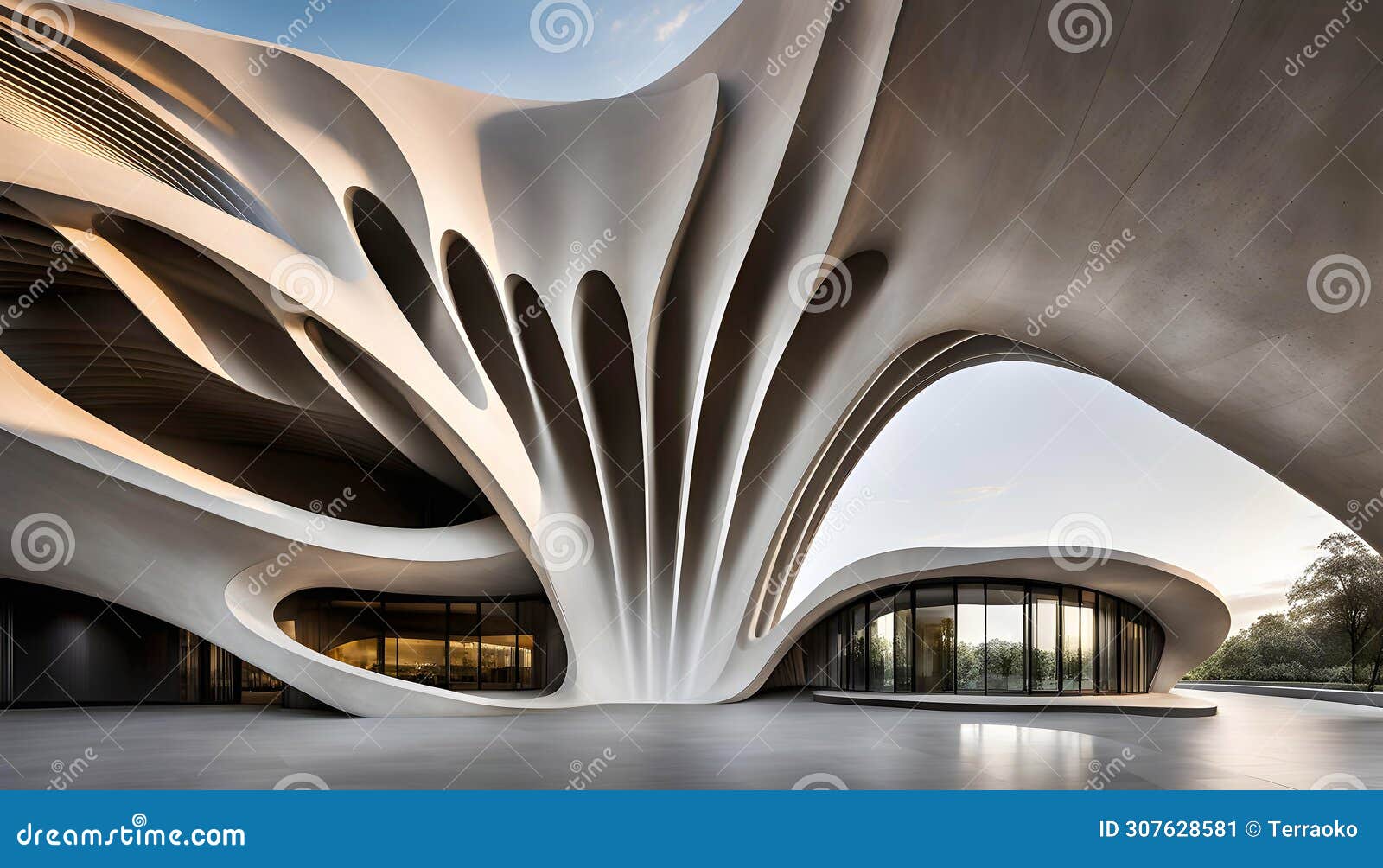 A Futuristic Striking Architectural Masterpiece, a Concrete Building ...