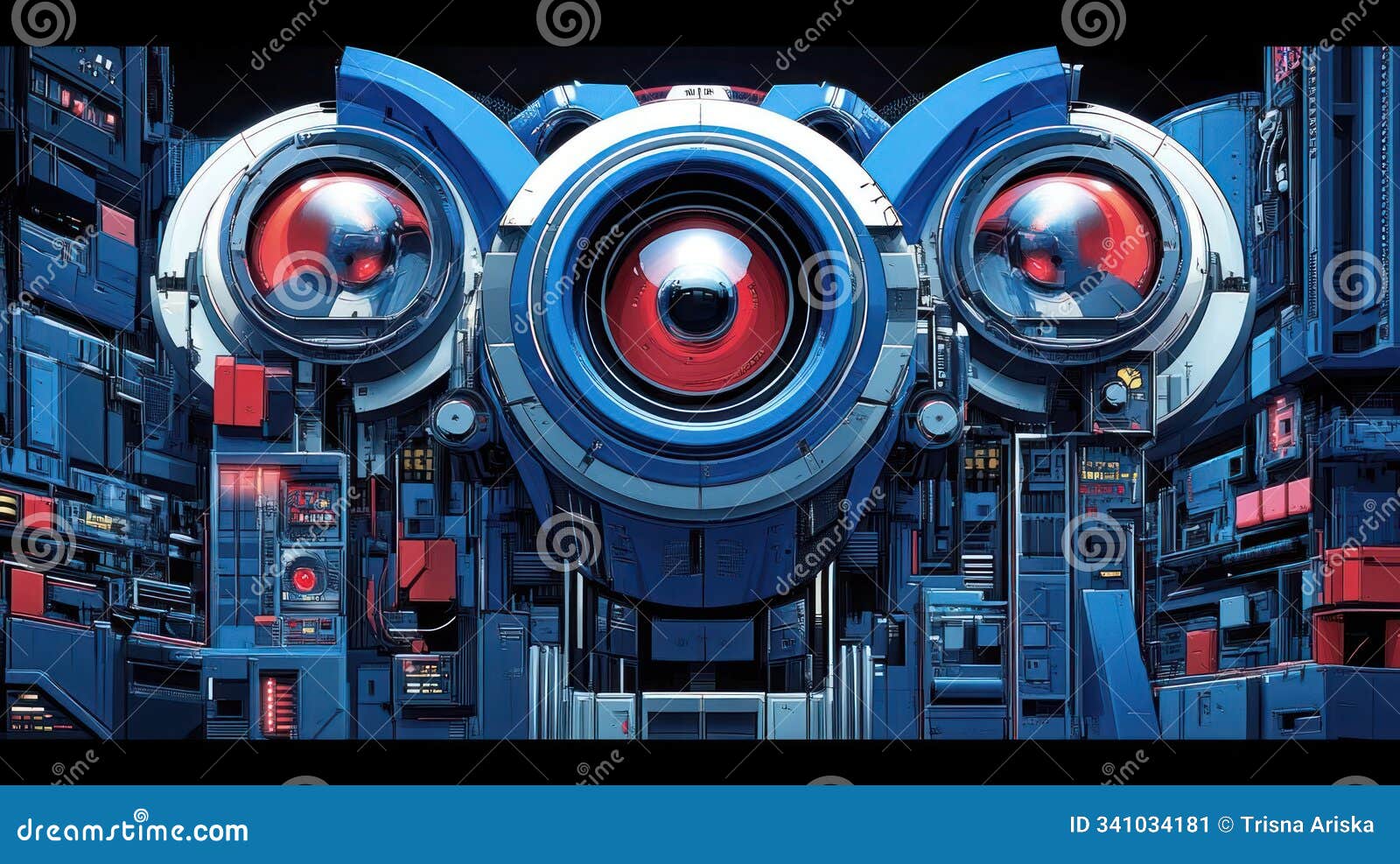 A Futuristic, Stylized Depiction of a Large Audio Speaker System ...