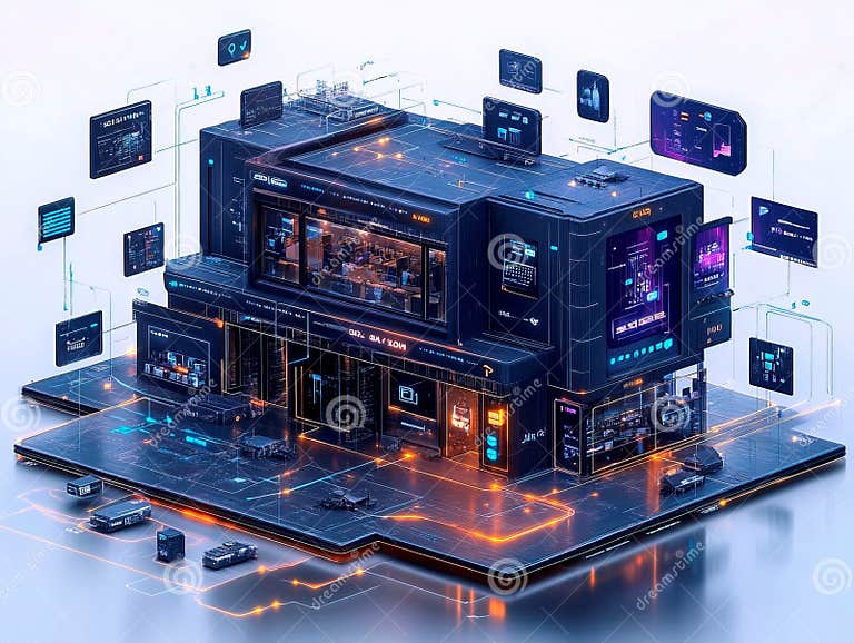 A Futuristic, Stylized Electronic Device Computer or Advanced ...