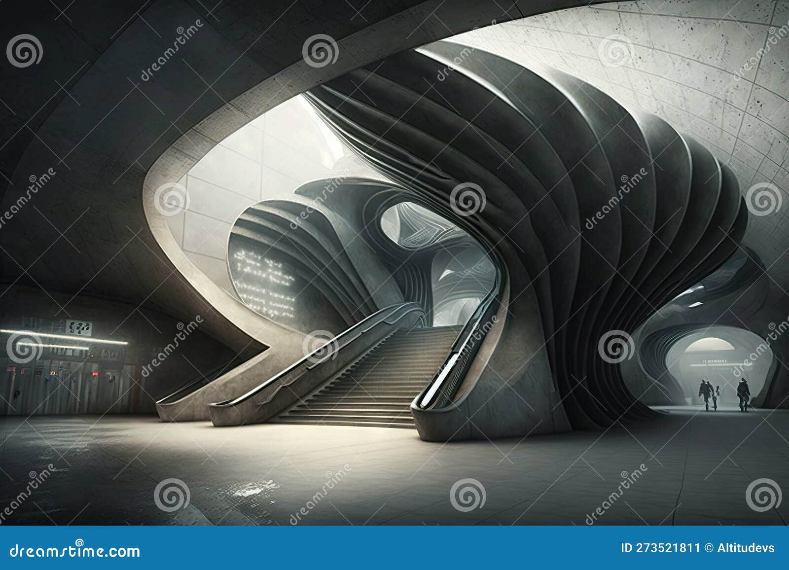 Futuristic Subway Station with Sleek Design and Advanced Technology ...