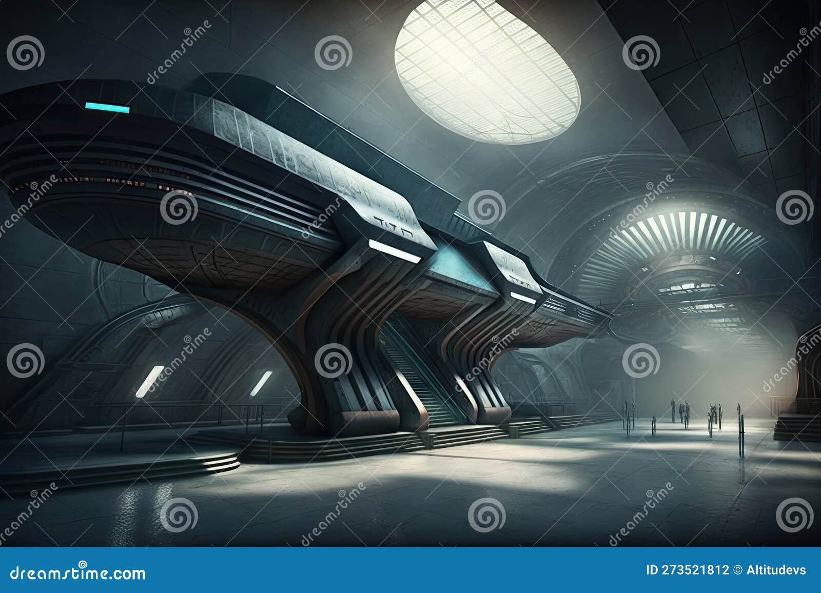 Futuristic Subway Station with Sleek Design and Advanced Technology ...