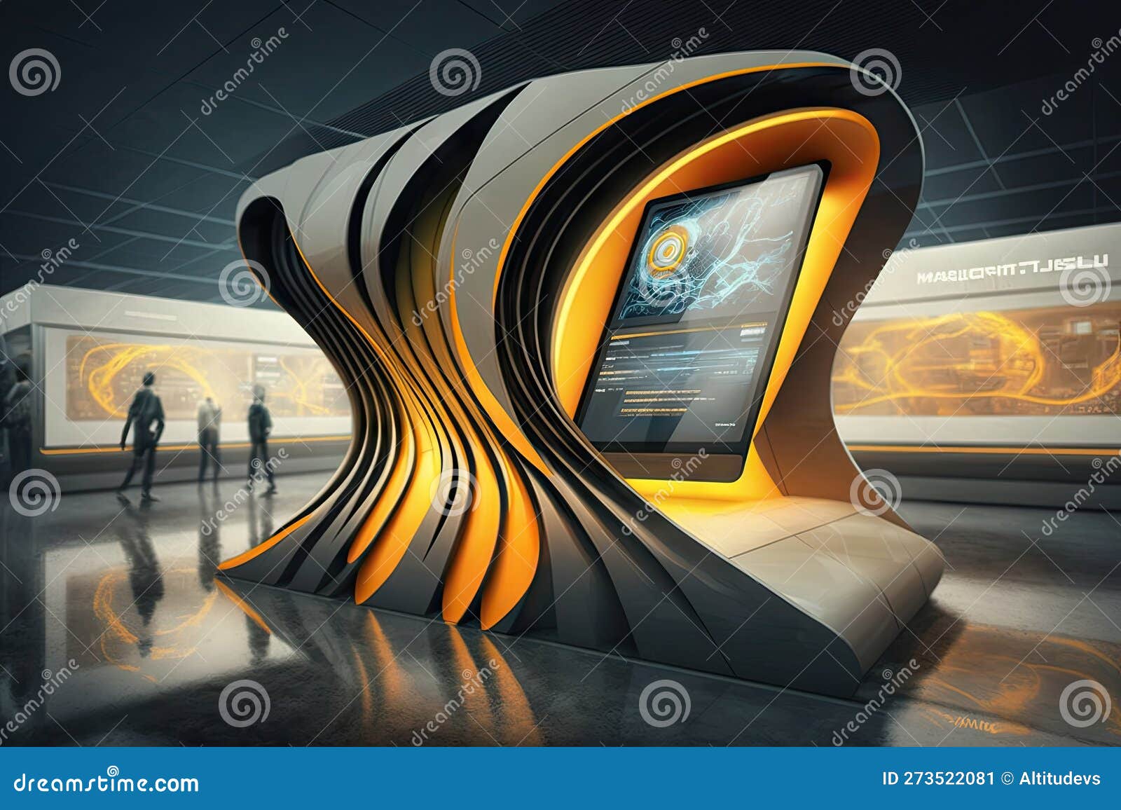 Futuristic Subway Station with Sleek Design, High-tech Amenities, and ...