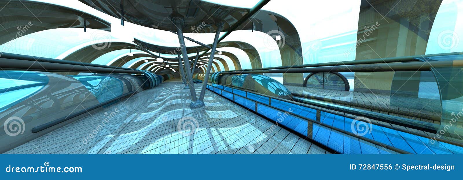 Futuristic Subway Station stock photo. Image of business - 72847556