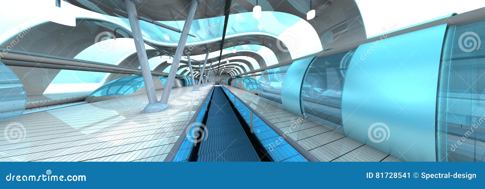 Futuristic Subway Station stock image. Image of journey - 81728541