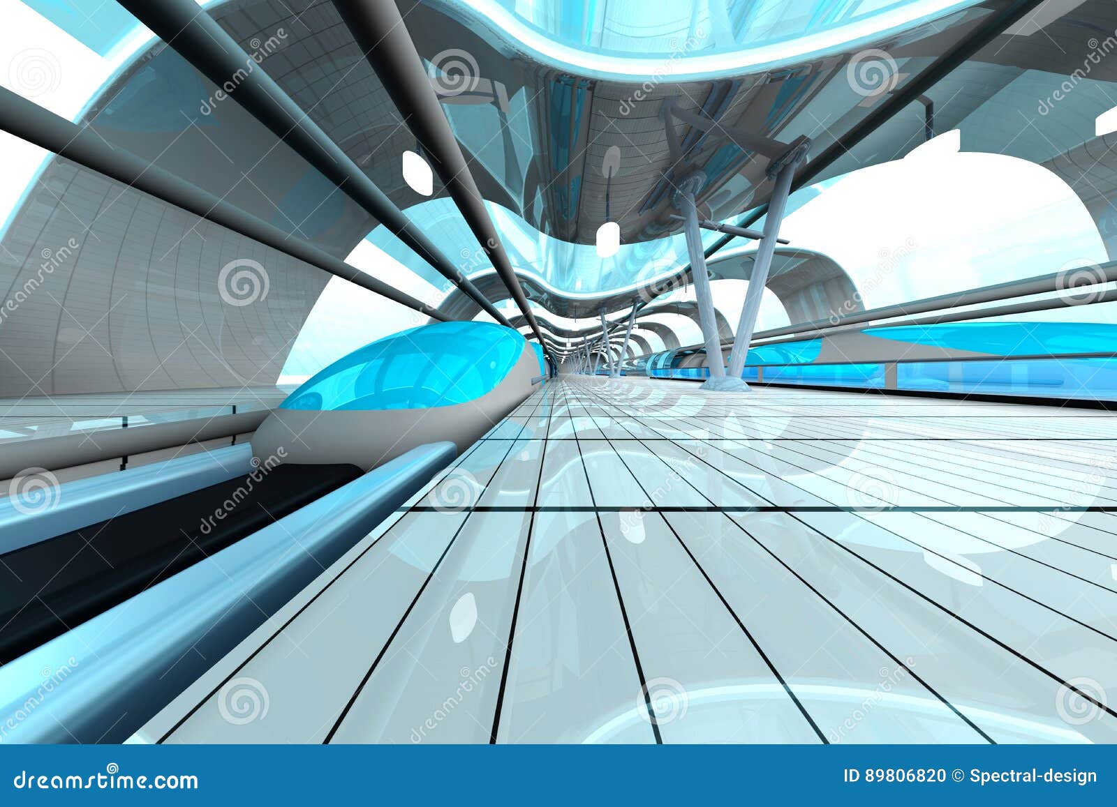 Futuristic Subway Station stock photo. Image of modern - 89806820