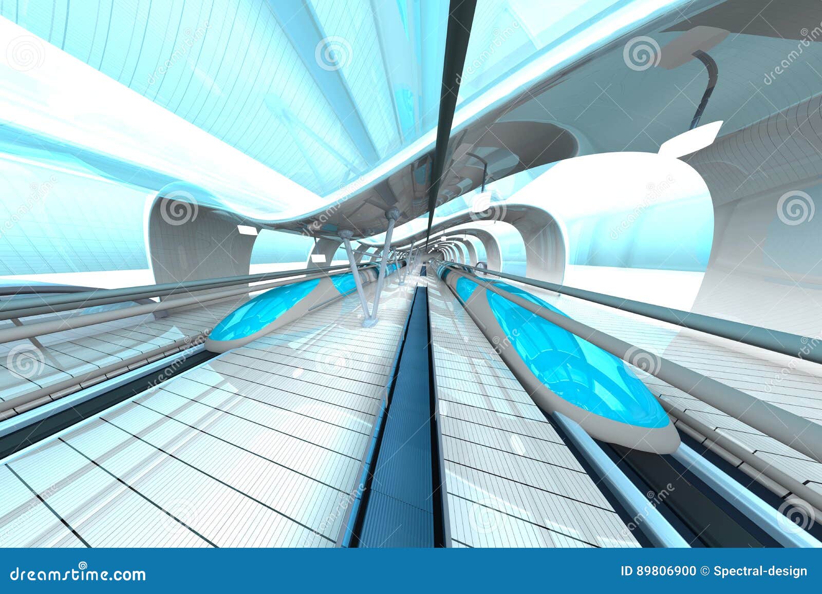 Futuristic Subway Station stock photo. Image of speed - 89806900