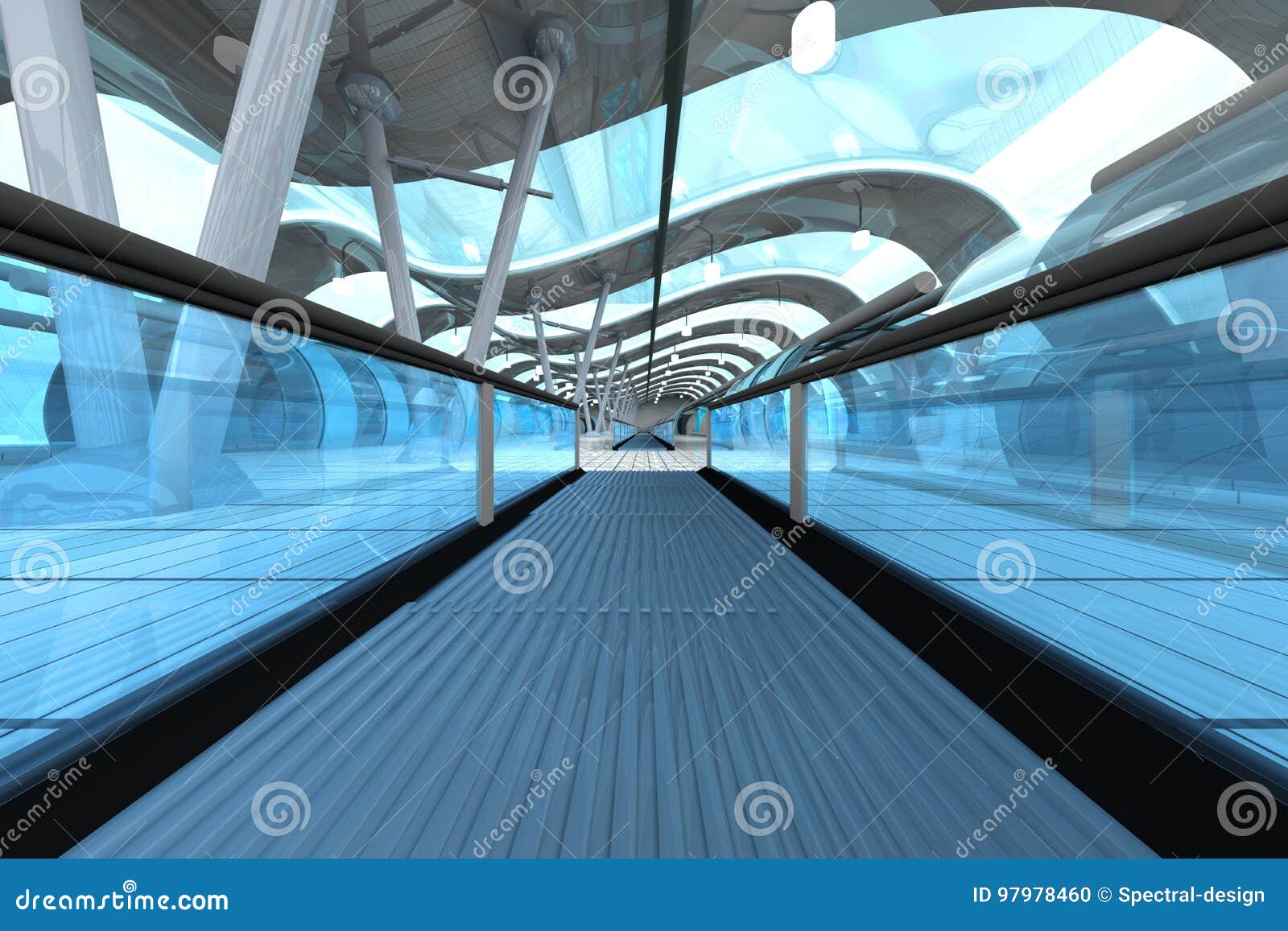 Futuristic Subway Station stock photo. Image of modern - 97978460