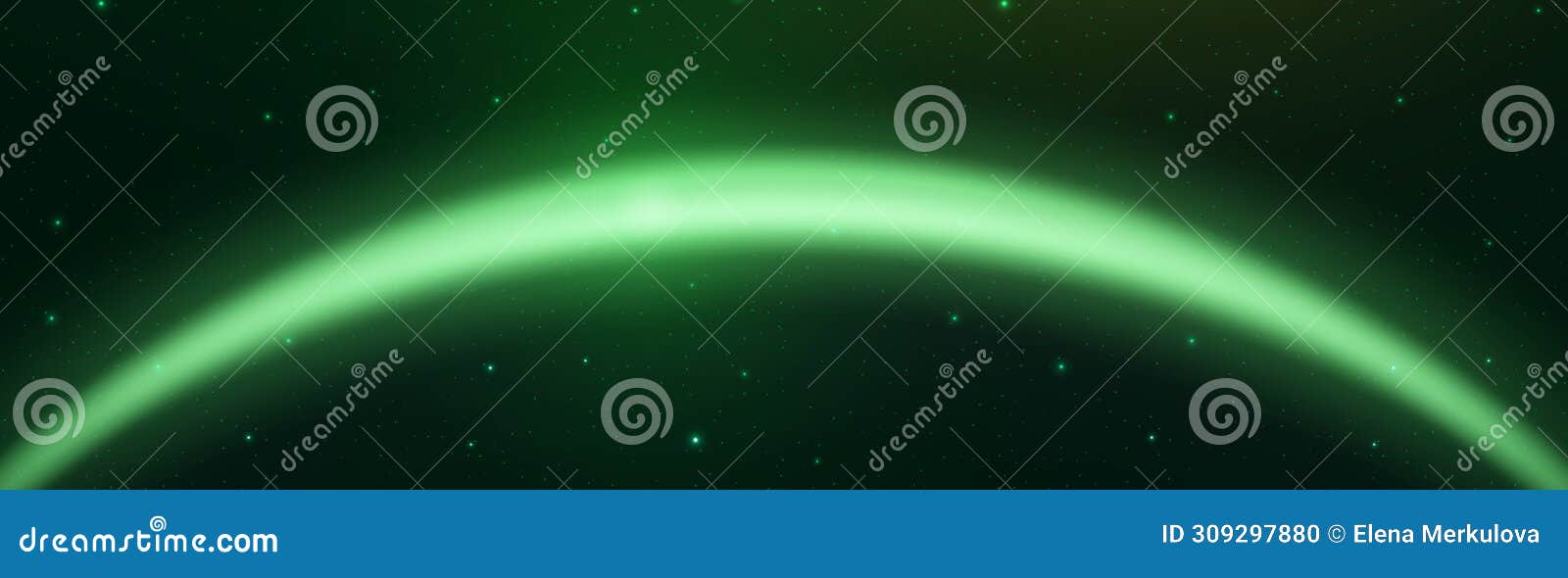 Futuristic Sunrise of the Planet. Solar Ring Light Effect. Cosmic Cyber ...