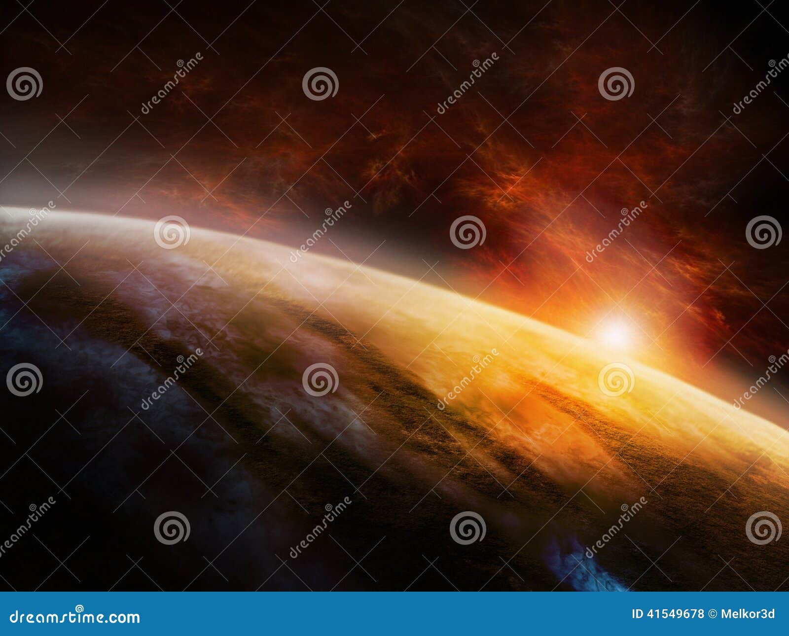 Futuristic sunset stock illustration. Illustration of high - 41549678
