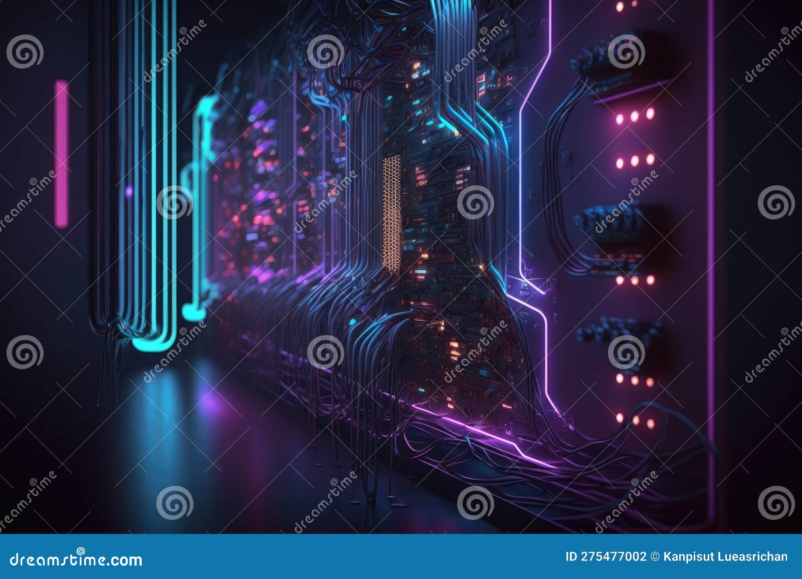 Futuristic Supercomputer Technology Concept. AI Generated Stock Photo ...