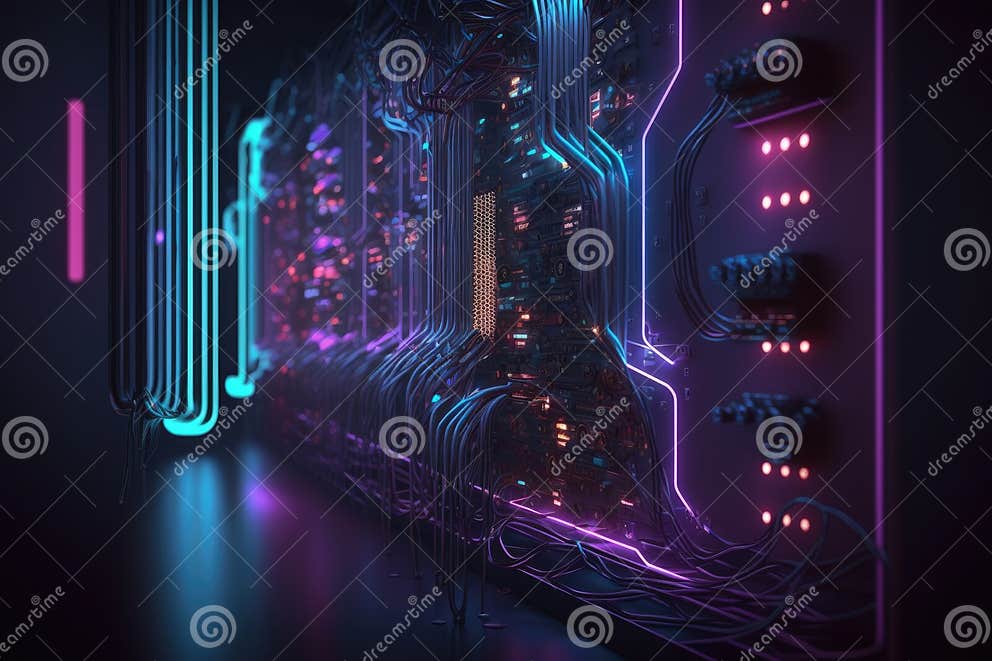 Futuristic Supercomputer Technology Concept. AI Generated Stock Photo ...