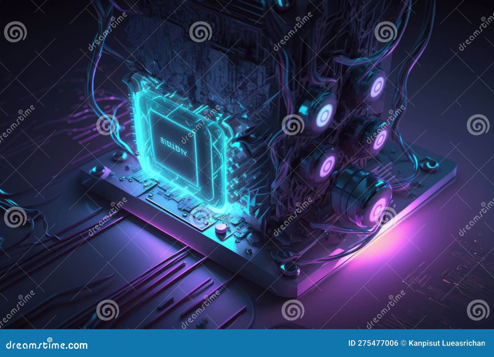 Futuristic Supercomputer Technology Concept. AI Generated Stock Photo ...
