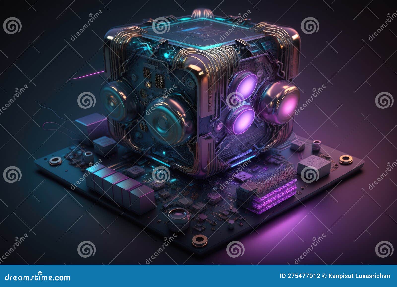 Futuristic Supercomputer Technology Concept. AI Generated Stock Photo ...