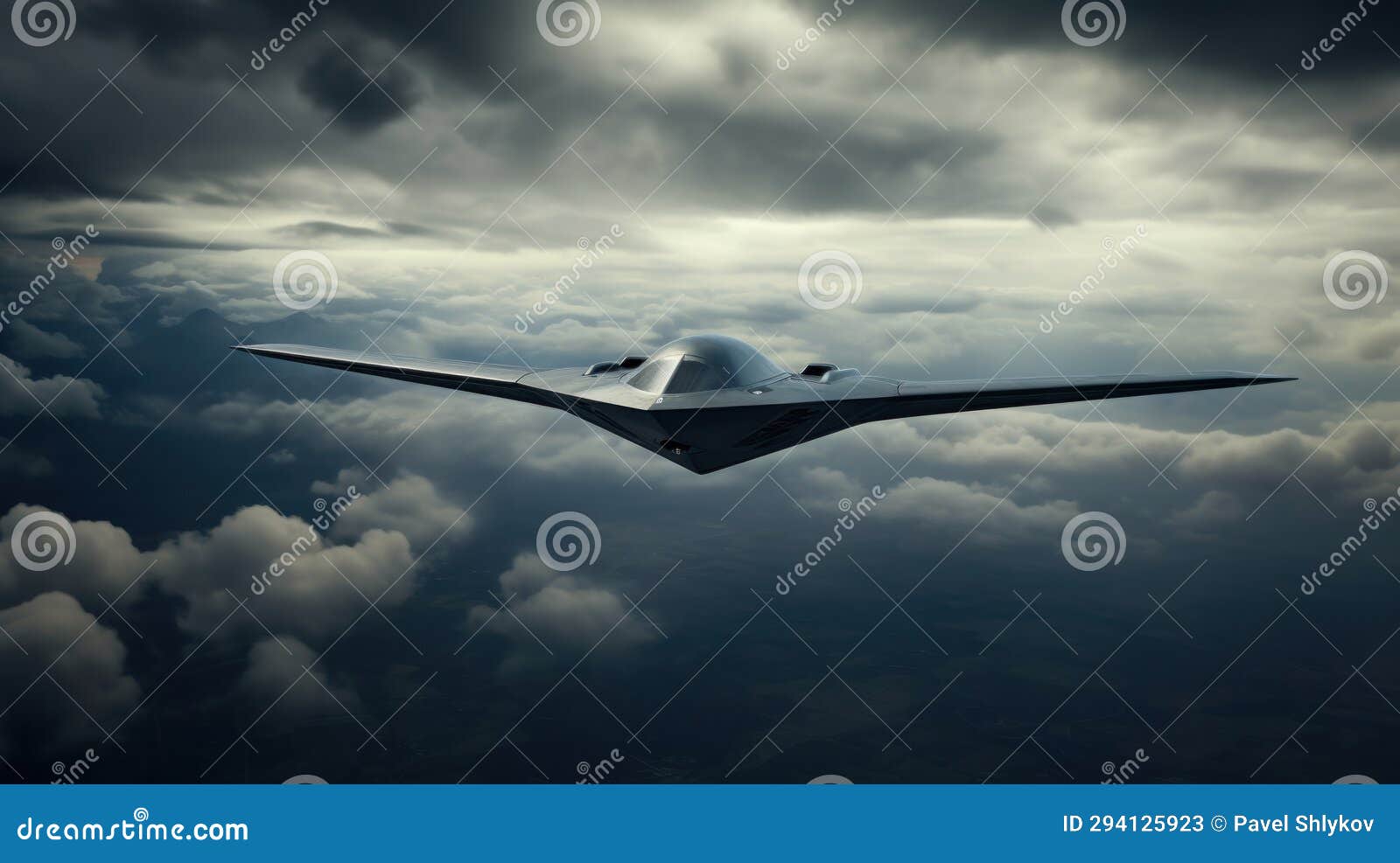 Futuristic Supersonic Invisible Jet Bomber Stock Image - Image of speed ...