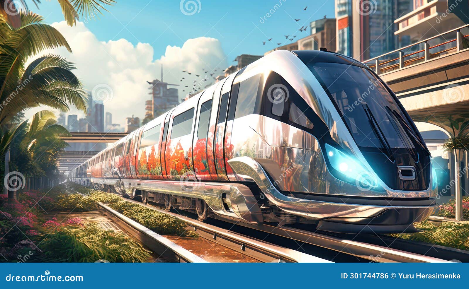 Futuristic Supersonic Train Or Hyperloop Ultrasonic Train Capsule With ...