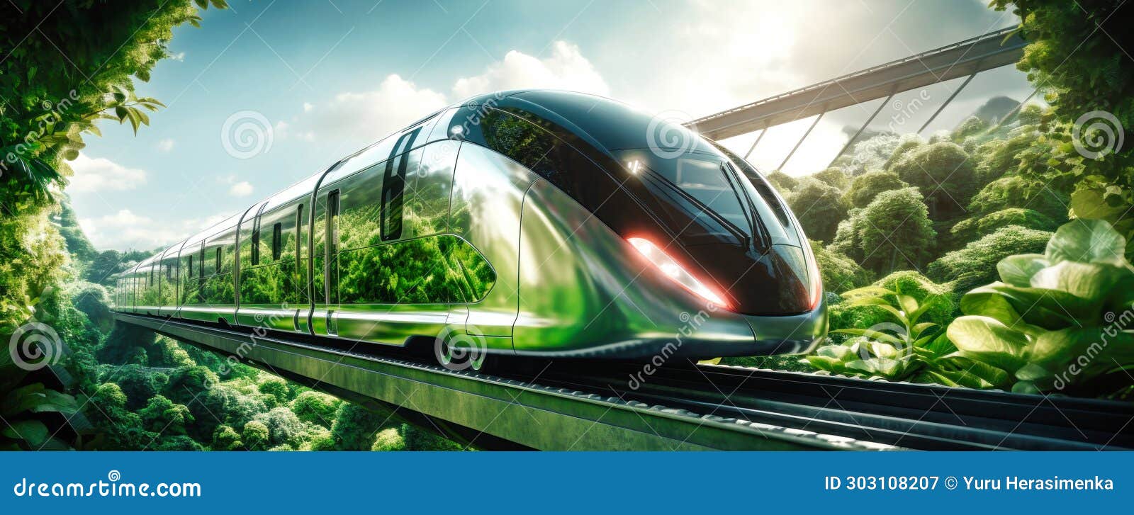Futuristic Supersonic Train Or Hyperloop Ultrasonic Train Capsule With ...