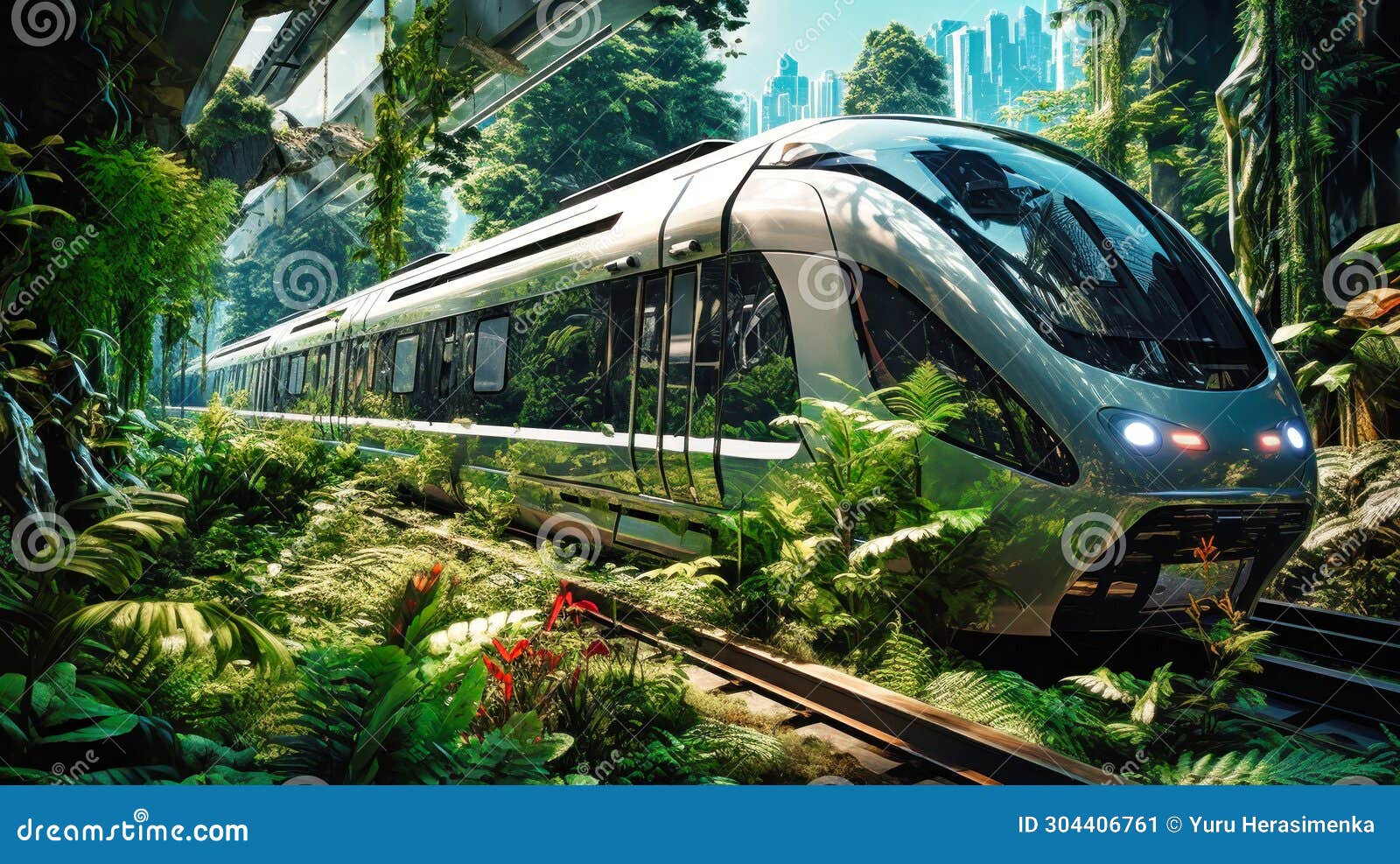 Futuristic Supersonic Train Or Hyperloop Ultrasonic Train Capsule With ...