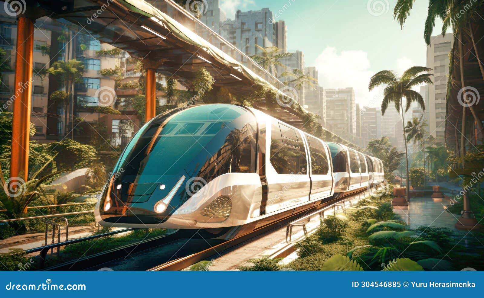 Futuristic Supersonic Train or Hyperloop Ultrasonic Train Capsule with ...
