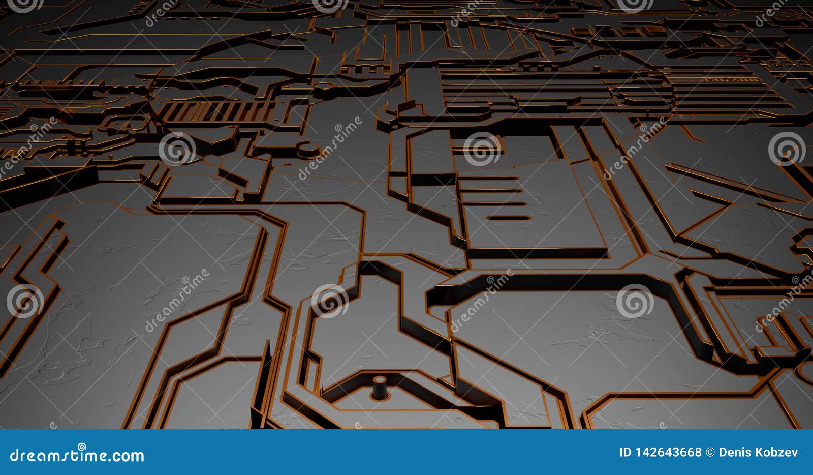 Futuristic Surface of Low-poly Elements and Parts. Illustration in the ...