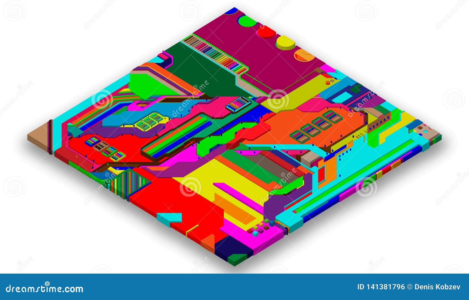 Futuristic Surface of Low-poly Elements and Parts. Vector Illustration ...