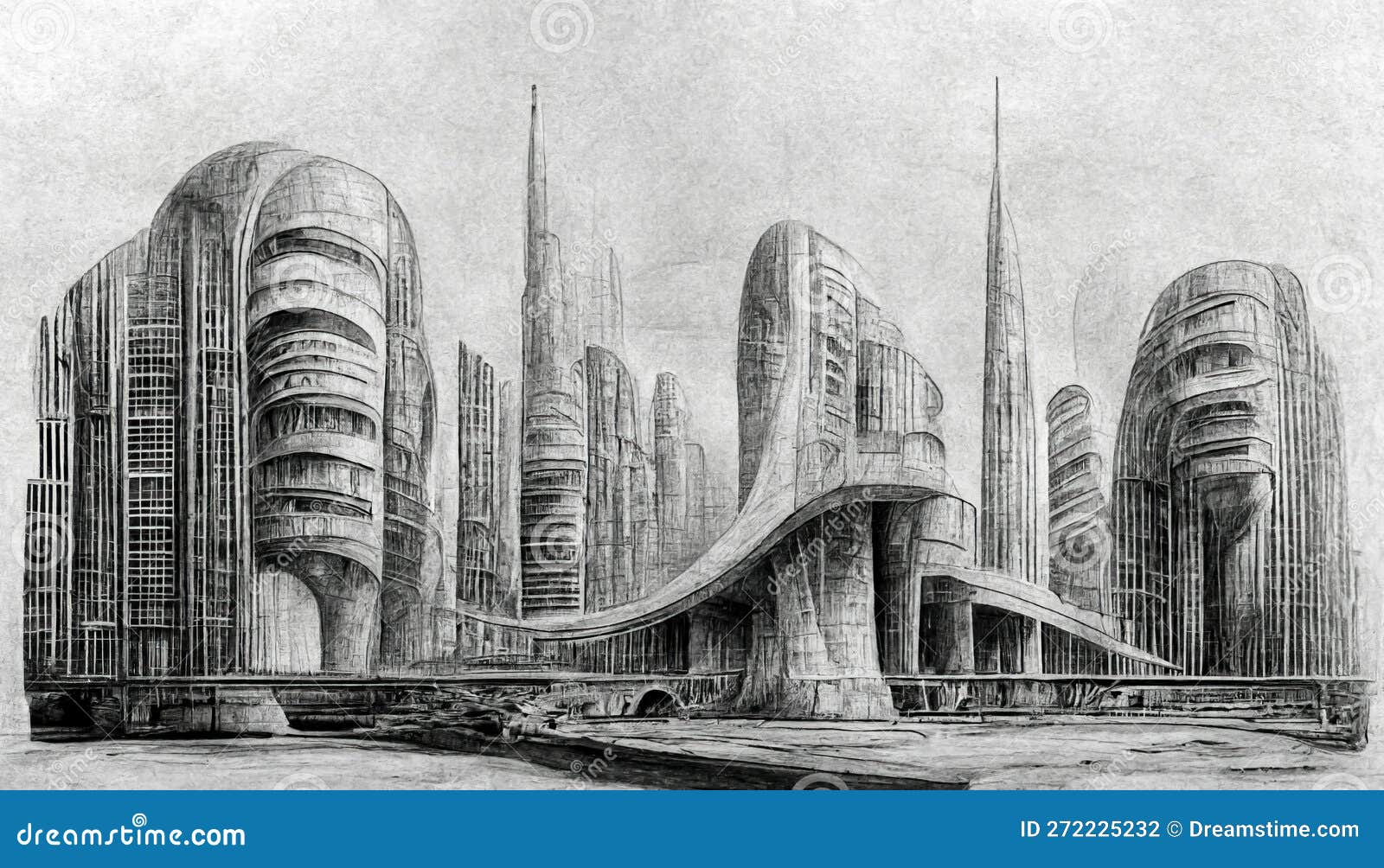 Futuristic Building Sketch Futuristic Building Sketch