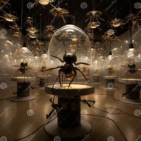 Futuristic Surveillance System with Insect-Inspired Technology Stock ...