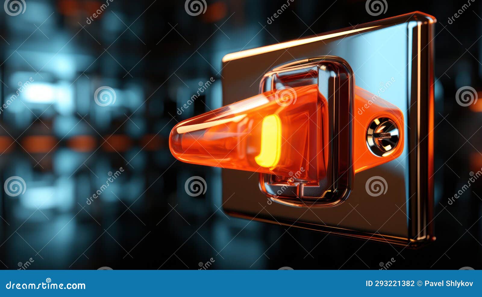 Futuristic Switch Gray on the Wall Plastic Mechanical Switch. Light ...