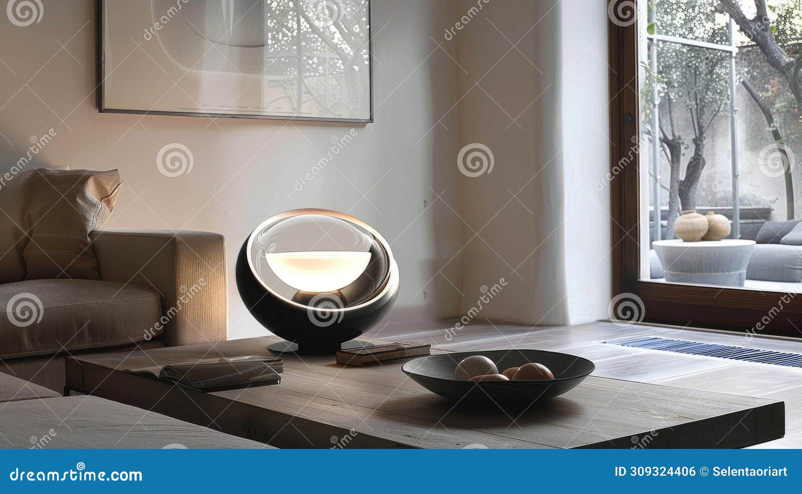 Futuristic Table Lamp Concept Stock Illustration - Illustration of ...