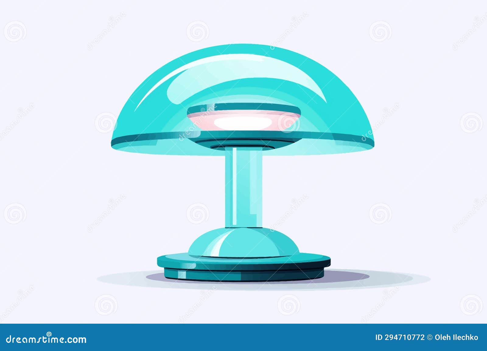 Futuristic Table Lamp Vector Flat Minimalistic Isolated Vector Style ...