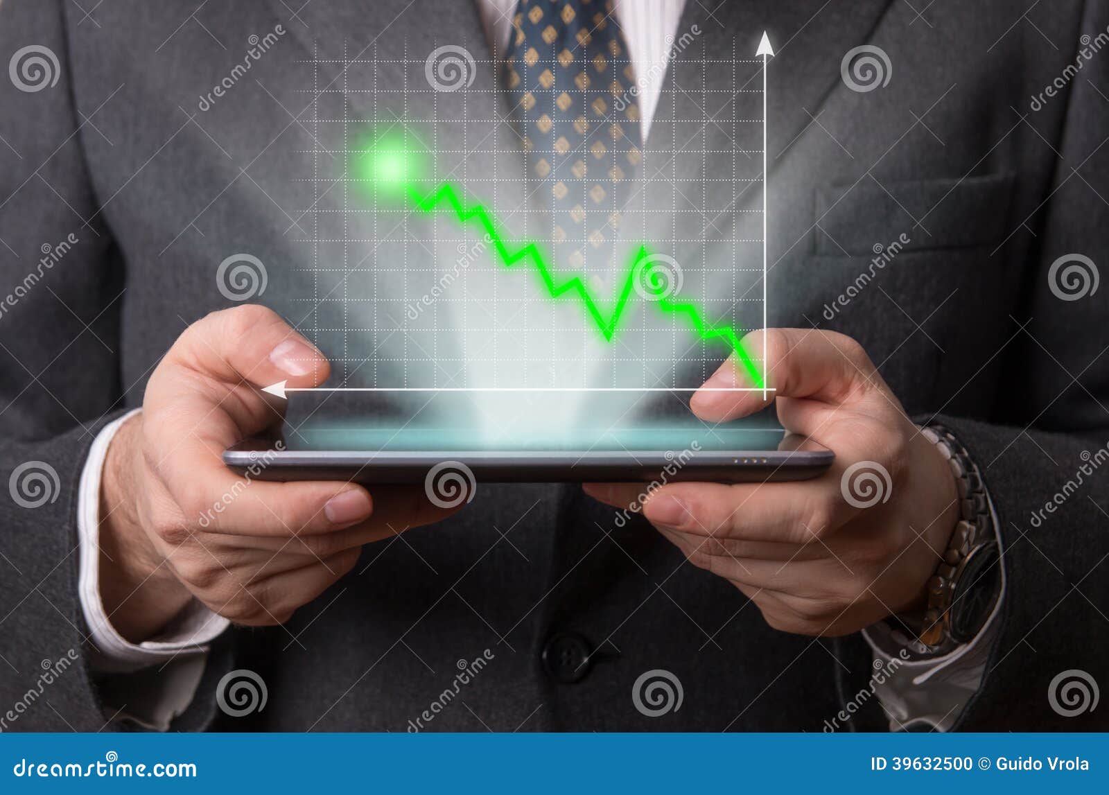 Futuristic tablet stock photo. Image of businessman, graph - 39632500