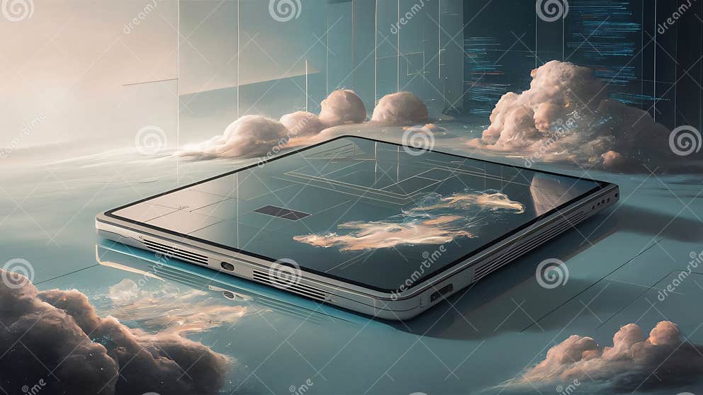 Futuristic Tablet Displaying Architectural Design High Quality Image ...