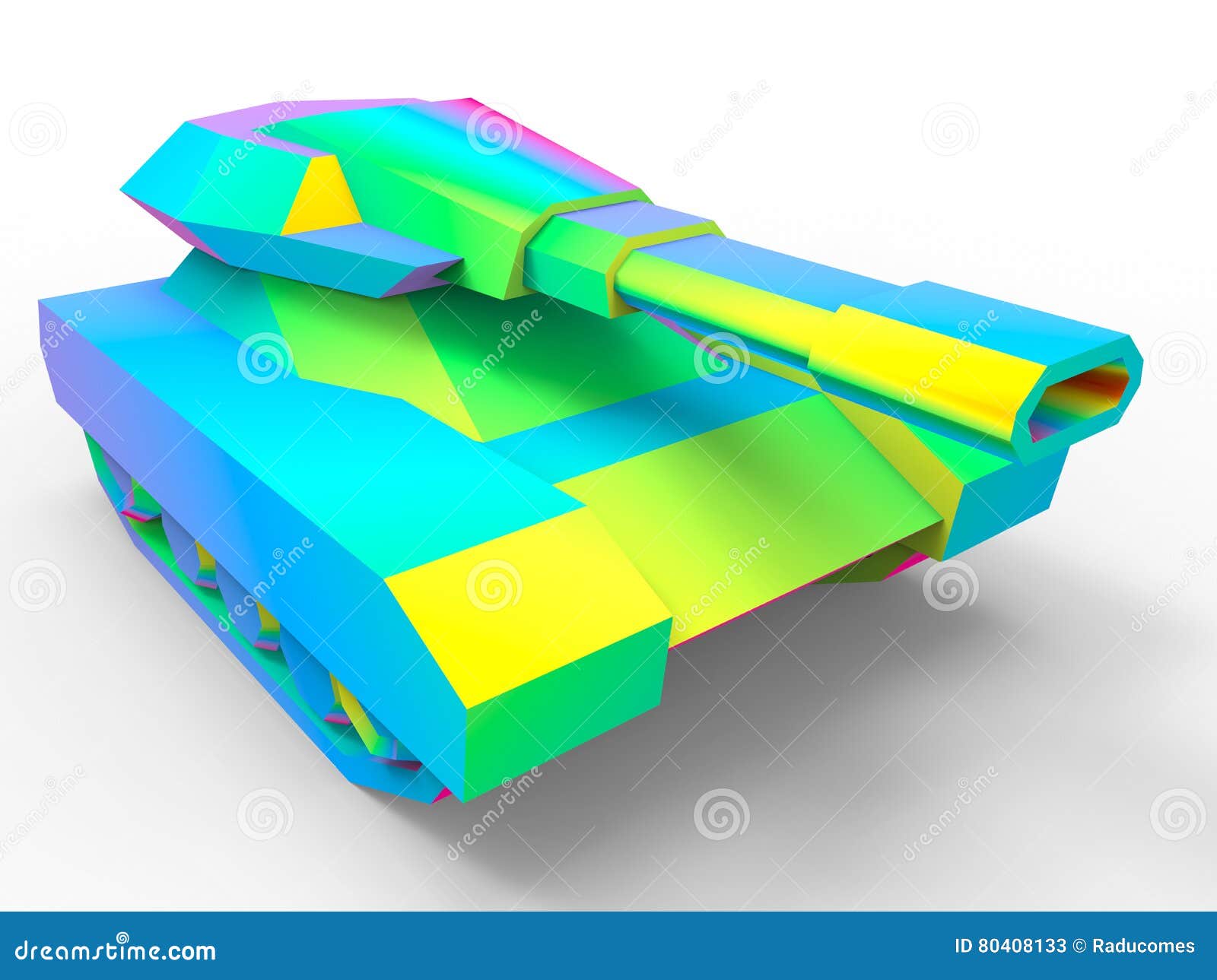 Futuristic Tank - Rainbow Illustration Stock Illustration ...