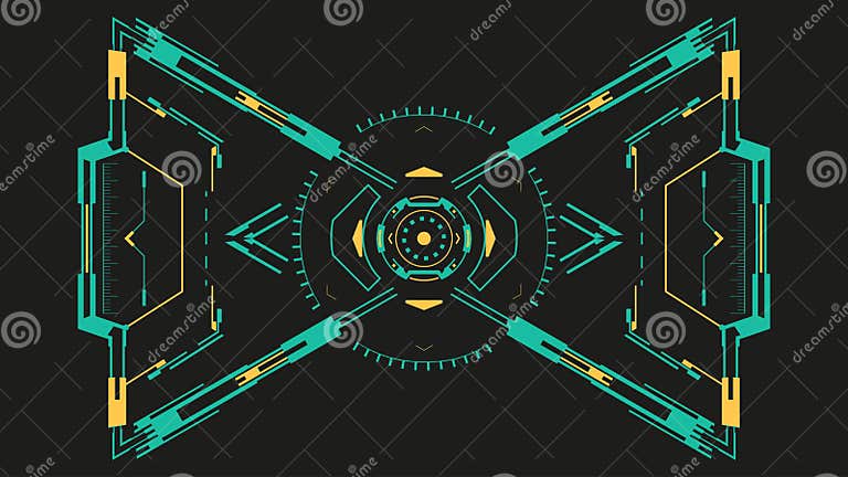 Futuristic Target Screen of Sci Fi Ui or Gui Stock Vector ...