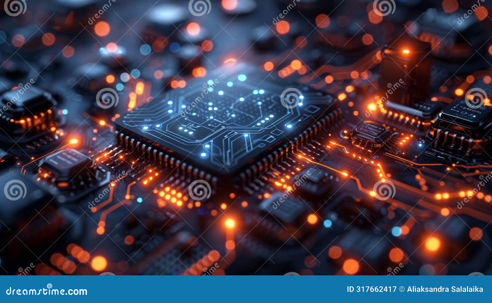 Futuristic Tech Background with Digital Lines and Circuits ...