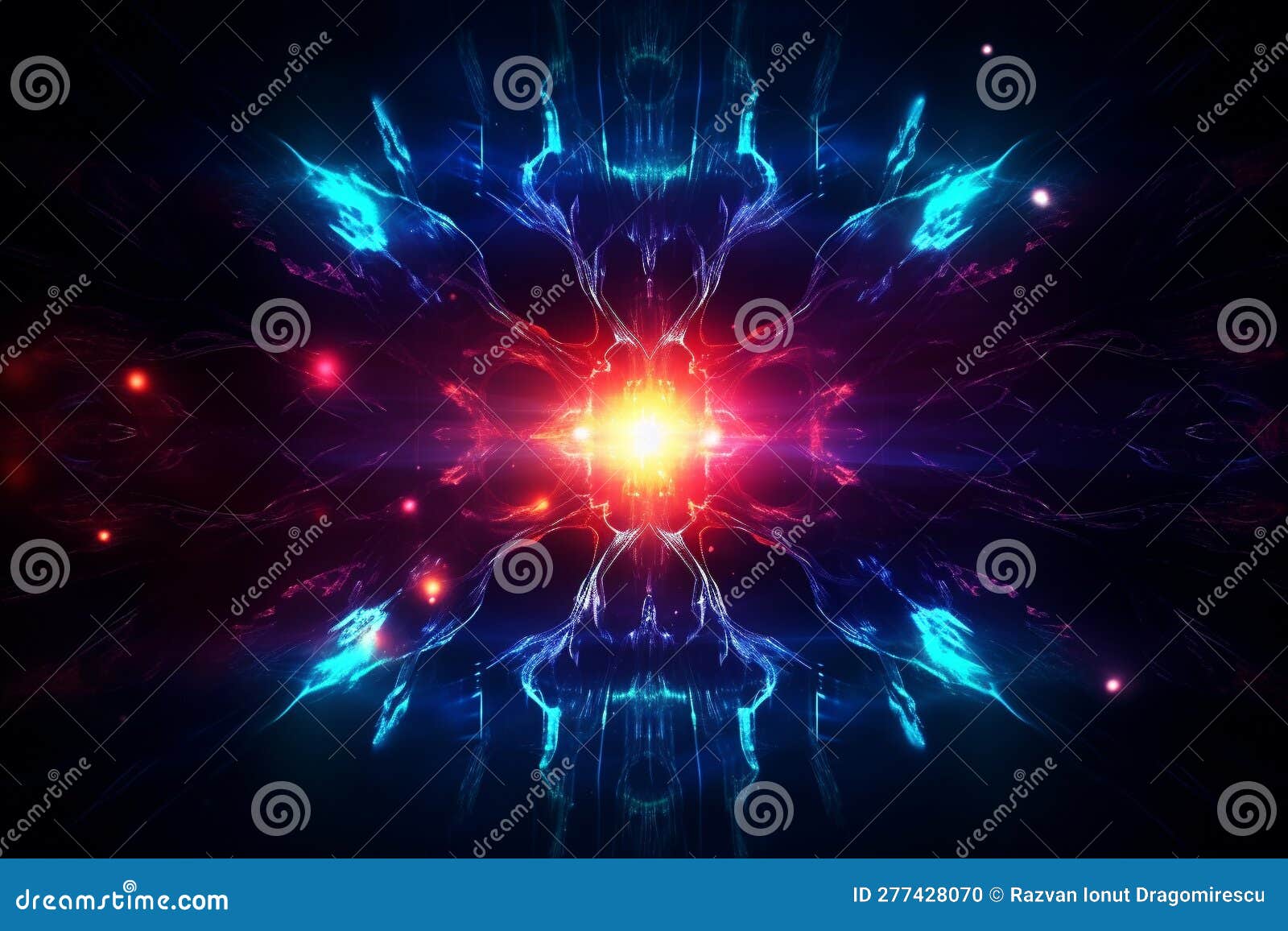Futuristic Tech Background With Glowing Bioluminescent Elements ...
